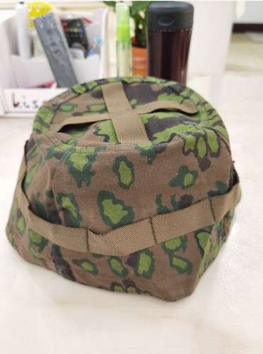 WW2 GERMAN ARMY PARATROOPER SPRING FALL OAK CAMO TACTICS M38 HELMET ...