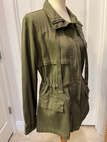1 Sunset Lane Women Size Small Green Utility Field JacketFull Zip and ...