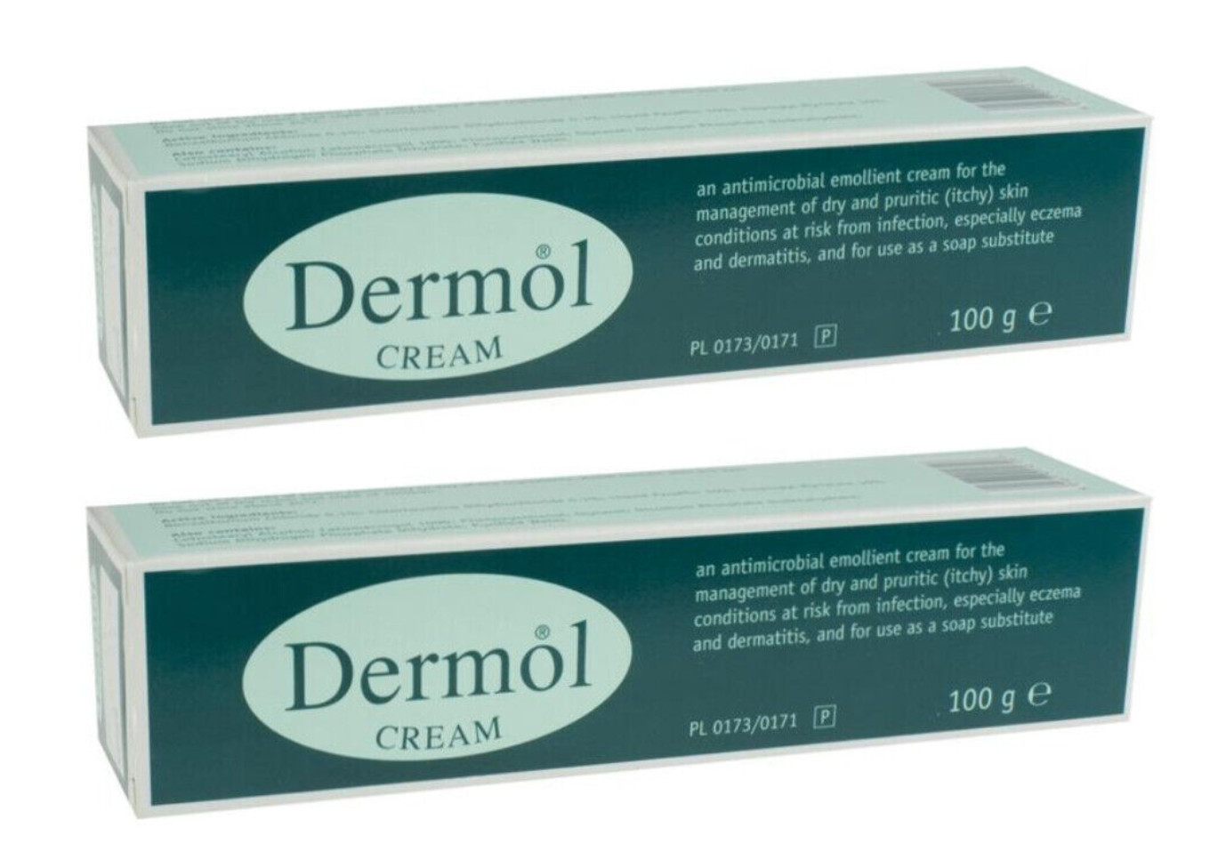 2 X 100g - Dermol Emollient Cream - Dry Itchy Skin Eczema and ...