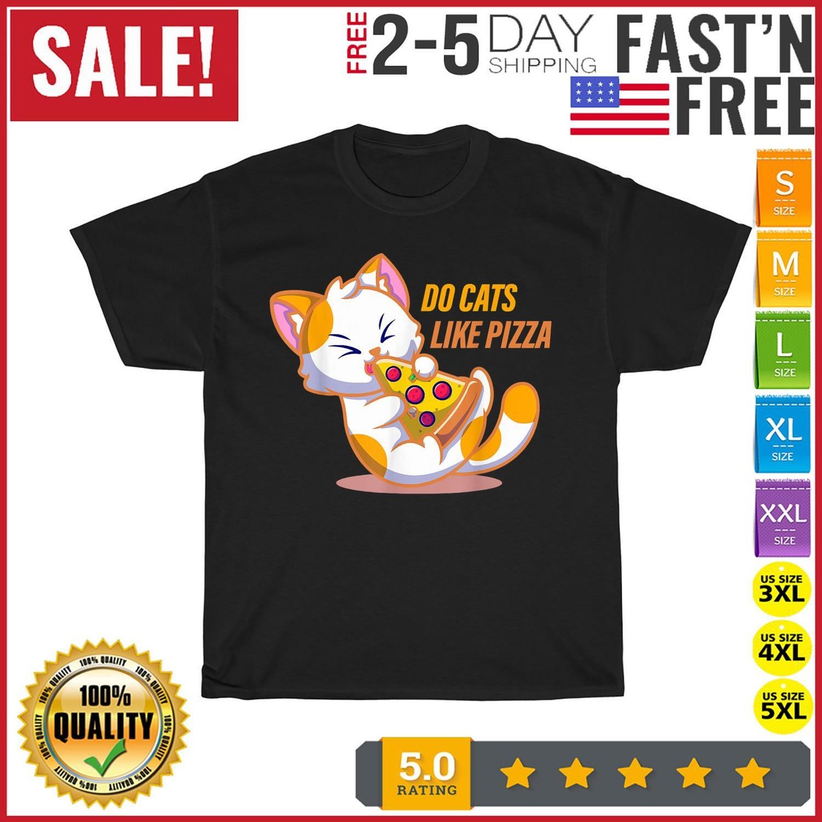 Cats Eating Pizza Shirt
