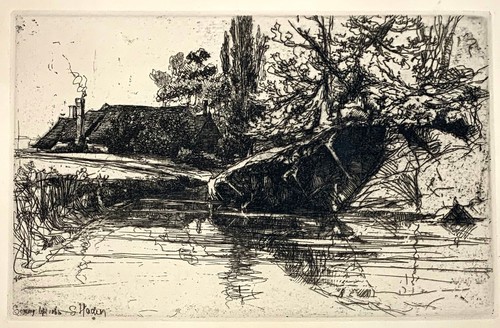 FRANCIS SEYMOUR HADEN etching The Moat House 1865 printmaking British ...