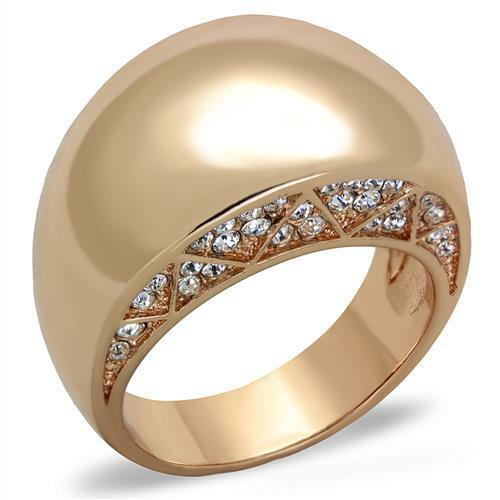 TK1798 - IP Rose Gold(Ion Plating) Stainless Steel Ring with Top Grade ...