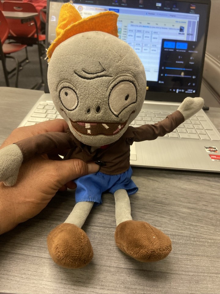 Plants vs Zombies CONEHEAD ZOMBIE Plush Toy 2011 Used RARE | eBay
