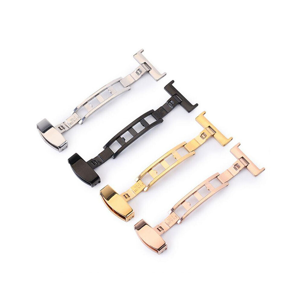 12mm Silver Metal Butterfly Buckle For Leather Watch Strap Band ...