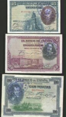 Ale / Spain Spanien Lote 3 Pcs Pesetas 1931 wiederverkaufen Civil War ...