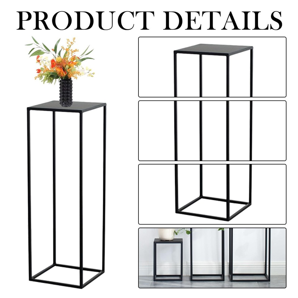 3 Pcs Column Vases Centerpieces Metal Flower Stand Geometric ...