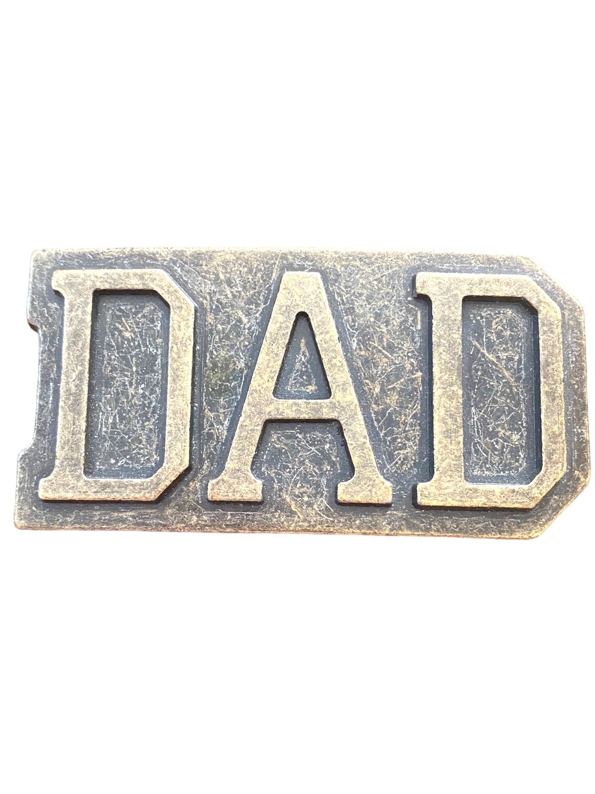 Vintage DAD Belt Buckle Retro Solid Brass Fathers Day… - Gem