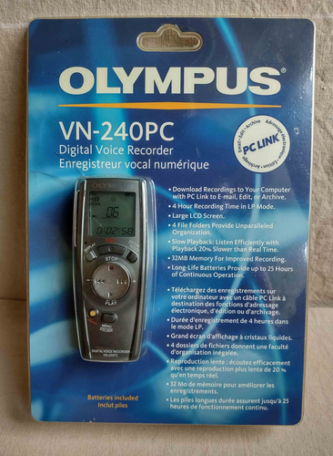 Olympus VN-240PC Digital PC Link Voice Recorder, NEW Sealed *READ* | eBay