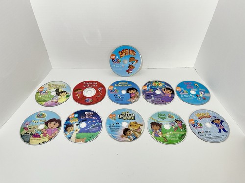Dora the Explorer DVD Lot of 11 Nickelodeon Nick Jr Go Diego Go Loose ...