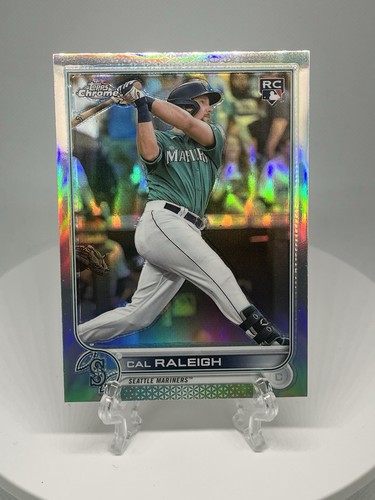 Cal Raleigh Rookie Card Refractor RARE RC 2022 Topps Chrome Sonic BIG ...