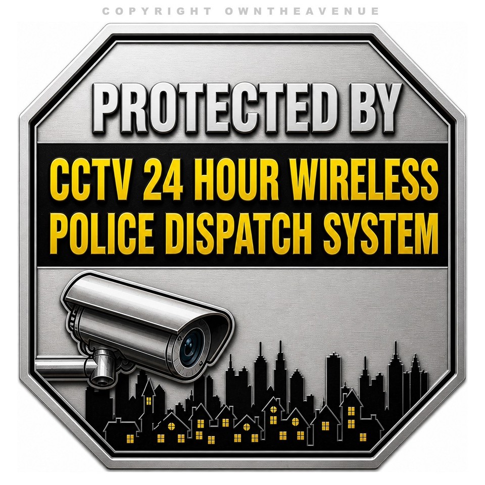 x6 Warning 24 Hour Video Surveillance Security V004 Stickers Decals 3 ...