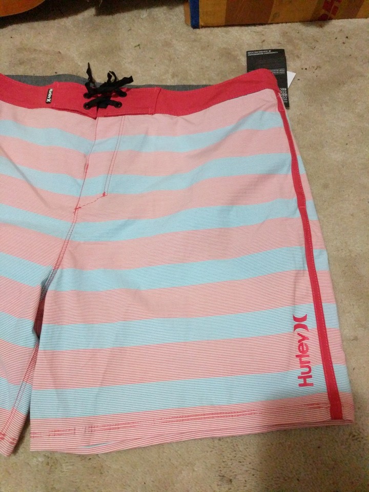 Men's Hurley board shorts swim surf skate trunks boardshorts 36 red ...