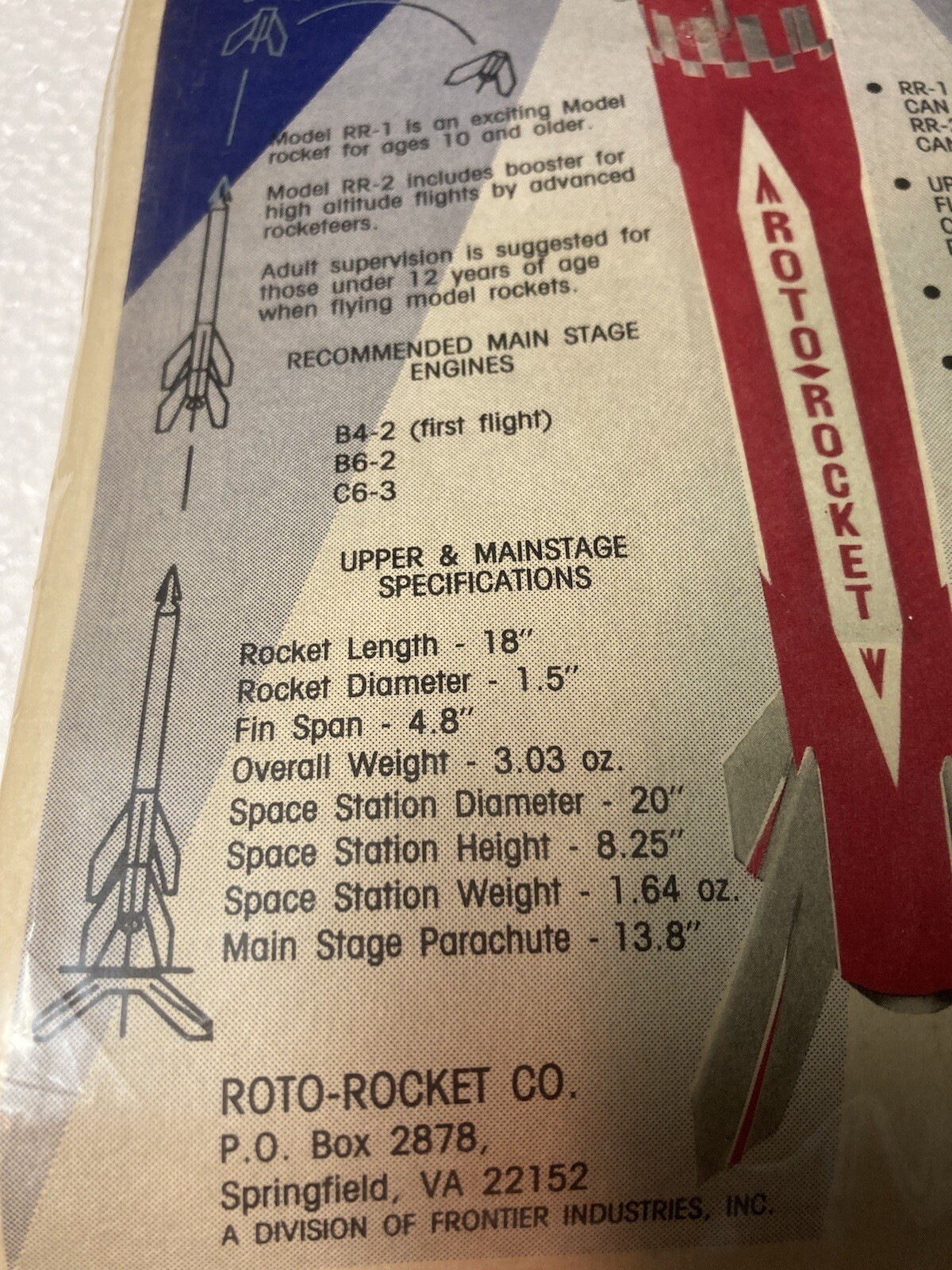 Vintage Roto-Rocket Rotating Space Station Flying Model Rocket RR-2 w ...