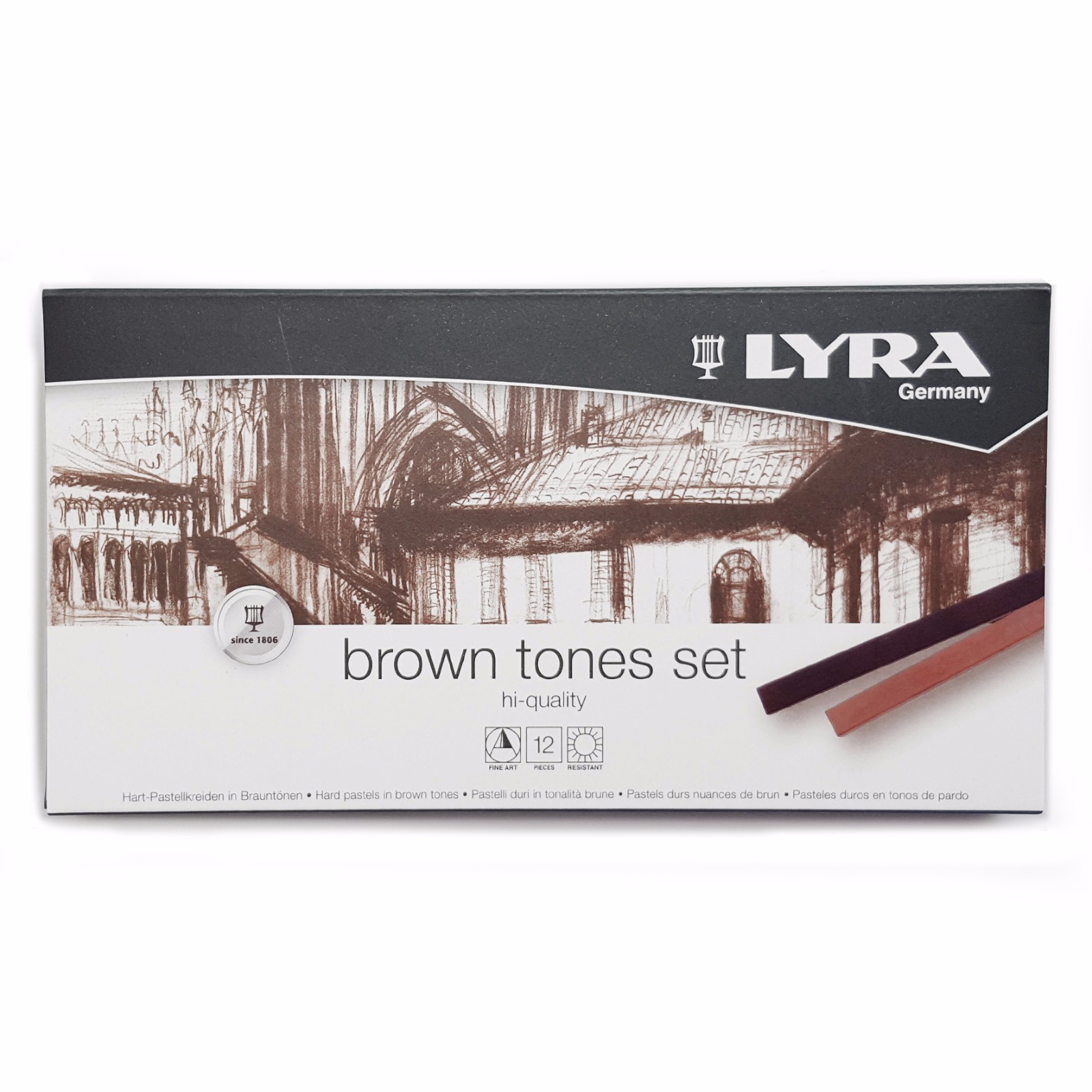 Lyra Brown Tones Set of 12 Fine Art Hard Pastels - Made in Germany | eBay