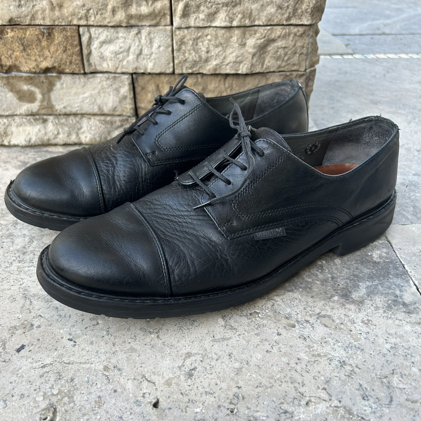 Vintage Mephisto Men’s Lace Melchior Shoes Black US 10.5 Goodyear Welt ...