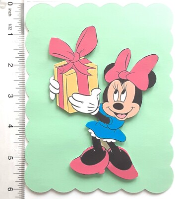 Minnie Mouse Present iGift Dimensional Card Front Scrapbook ...