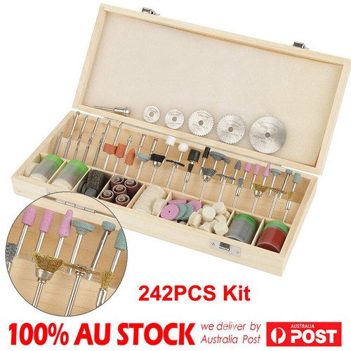 242 Piece Dremel Rotary Tool Accessories Kit Grinding Polishing Shank ...