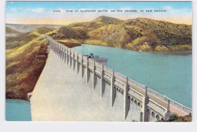 PPC Postcard NM New Mexico Dam At Elephant Butte On Rio Grande | eBay