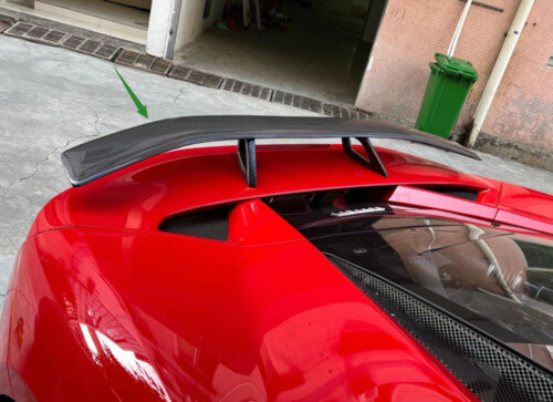 Real Carbon Fiber Rear Spoiler Trunk Tail Cover For Ferrari F8 Tributo ...