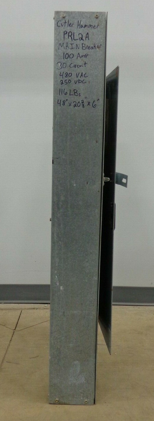 100 AMP CUTLER HAMMER PRL2A MAIN BREAKER 480VAC/250VDC, 30 CIRCUIT | eBay
