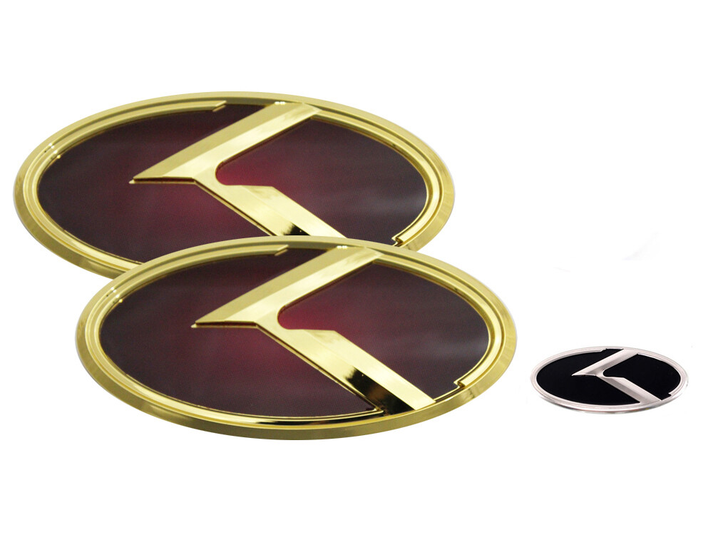 3D K Logo Emblem Red & Gold 3pc (Fits: KIA 2014-2016 Forte Koup) | eBay