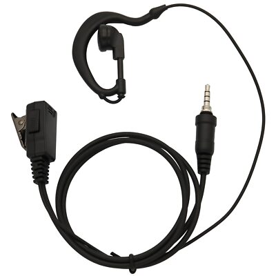 G-Shape Clip Ear Earpiece Headset with PTT Button & Mic is Compatible ...