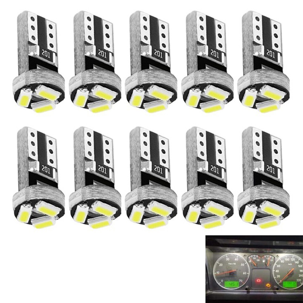 Premium Quality T5 White LED Dashboard Bulb Effortless Installation 10x ...