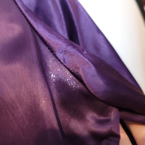 Vintage Lin Lu Kimono Top Purple Embroidered Flowers Butterflies Size ...