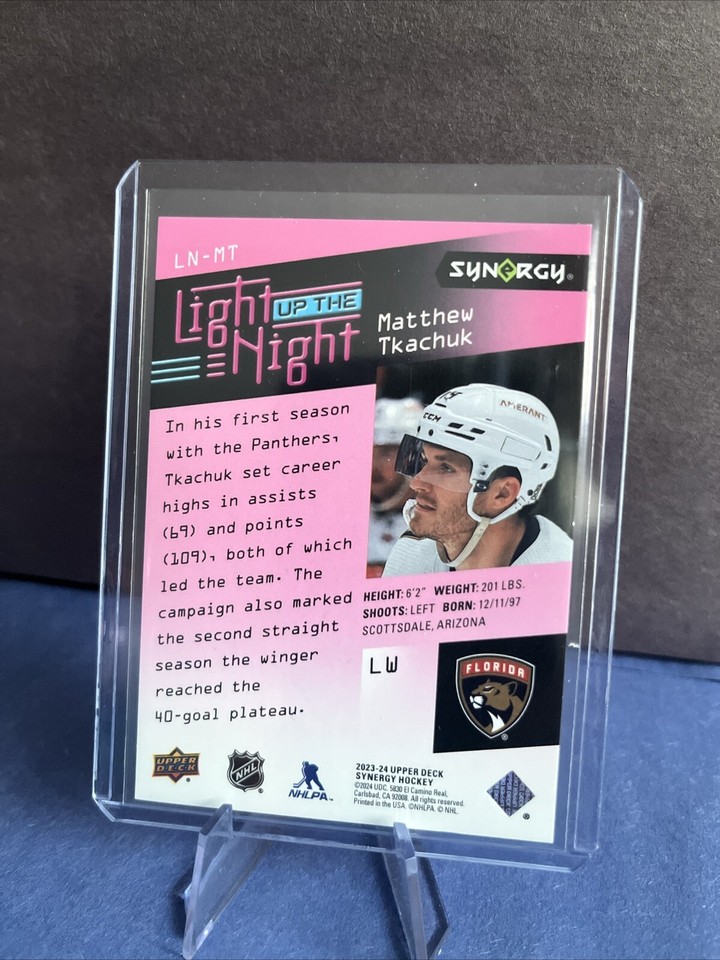 23-24 Synergy Light Up The Night. MATTHEW TKACHUK. 506/699. Panthers | eBay