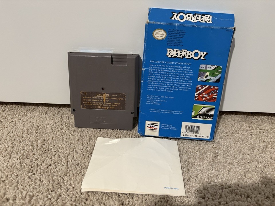 Paperboy NES CIB Read | eBay