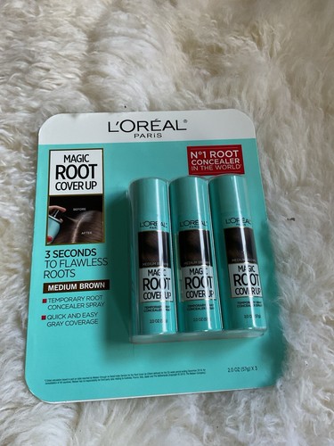 L'Oreal Magic Root Cover Up MEDIUM BROWN Color Spray 2 oz Ea Lot Of 3 ...