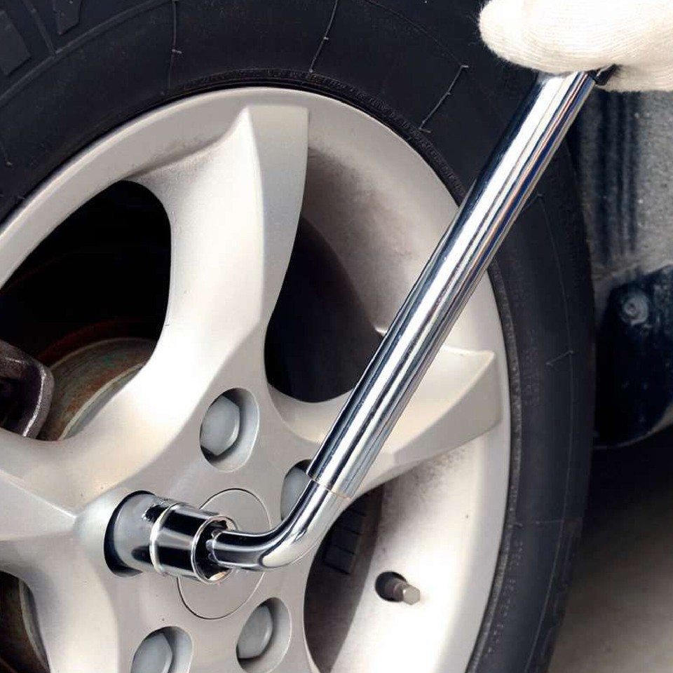 Telescoping Lug Wrench Sturdy Foldable Wheel Brace Lug Nut Wrenchs with ...