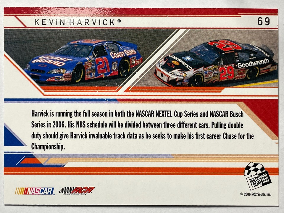 KEVIN HARVICK 2006 Press Pass Stealth GOLD PARALLEL DOUBLE DUTY Racing ...
