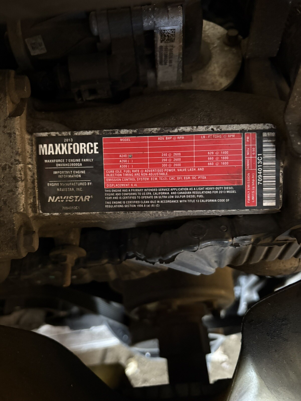 2013 maxforce 7 6.4 international engine 709401c1 a240 (3) | eBay