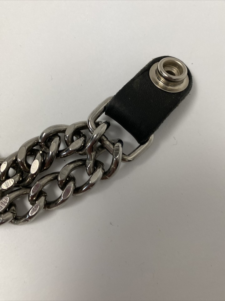 Vest Extenders Black Chain EAGLE HEAD Biker Double Chain Clips ...
