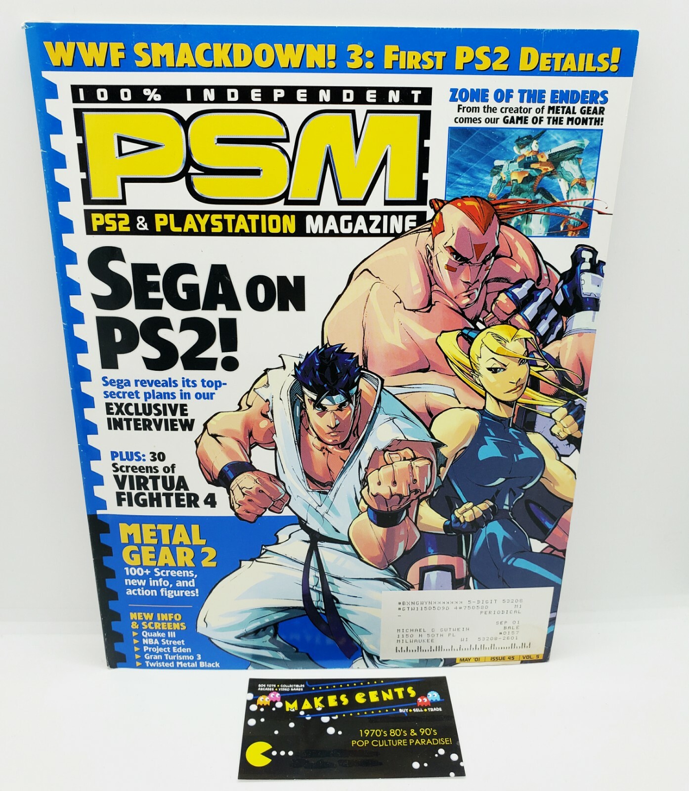PSM Playstation Magazine PS1 / PS2 Issue #45 - Sega On PS2 Ryu Street ...