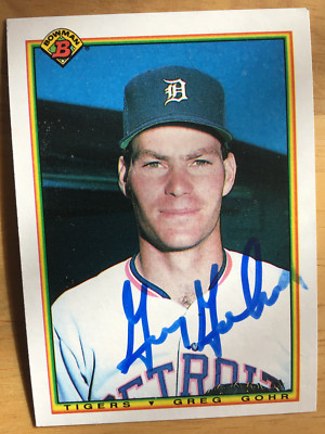 GREG GOHR DETROIT TIGERS SIGNED BOWMAN 1990 CARD #347 AUTOGRAPH | eBay