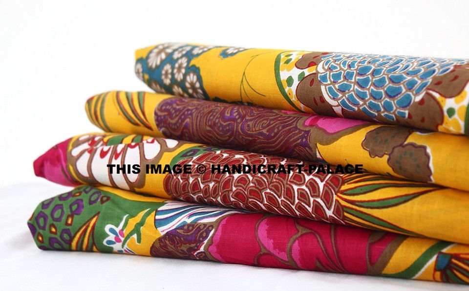 100% Cotton Fabric Hand Print Sewing Dressmaking Clothes Handmade DIY ...