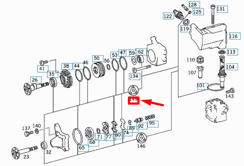 NEW MERCEDES-BENZ S W140 POWER STEERING PUMP SEAL KIT A0004603780 ...