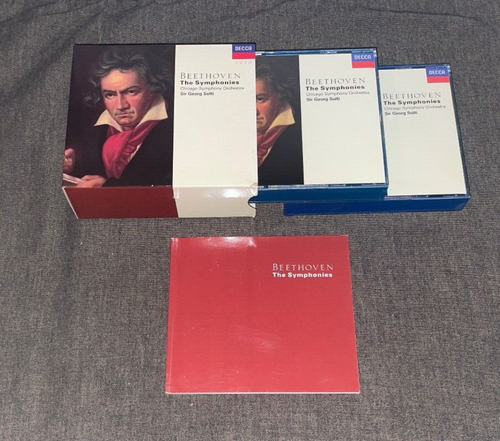 Decca 430 792-2 ed1 6CD Solti: Beethoven: The 9 Symphonies. FULL SILVER ...