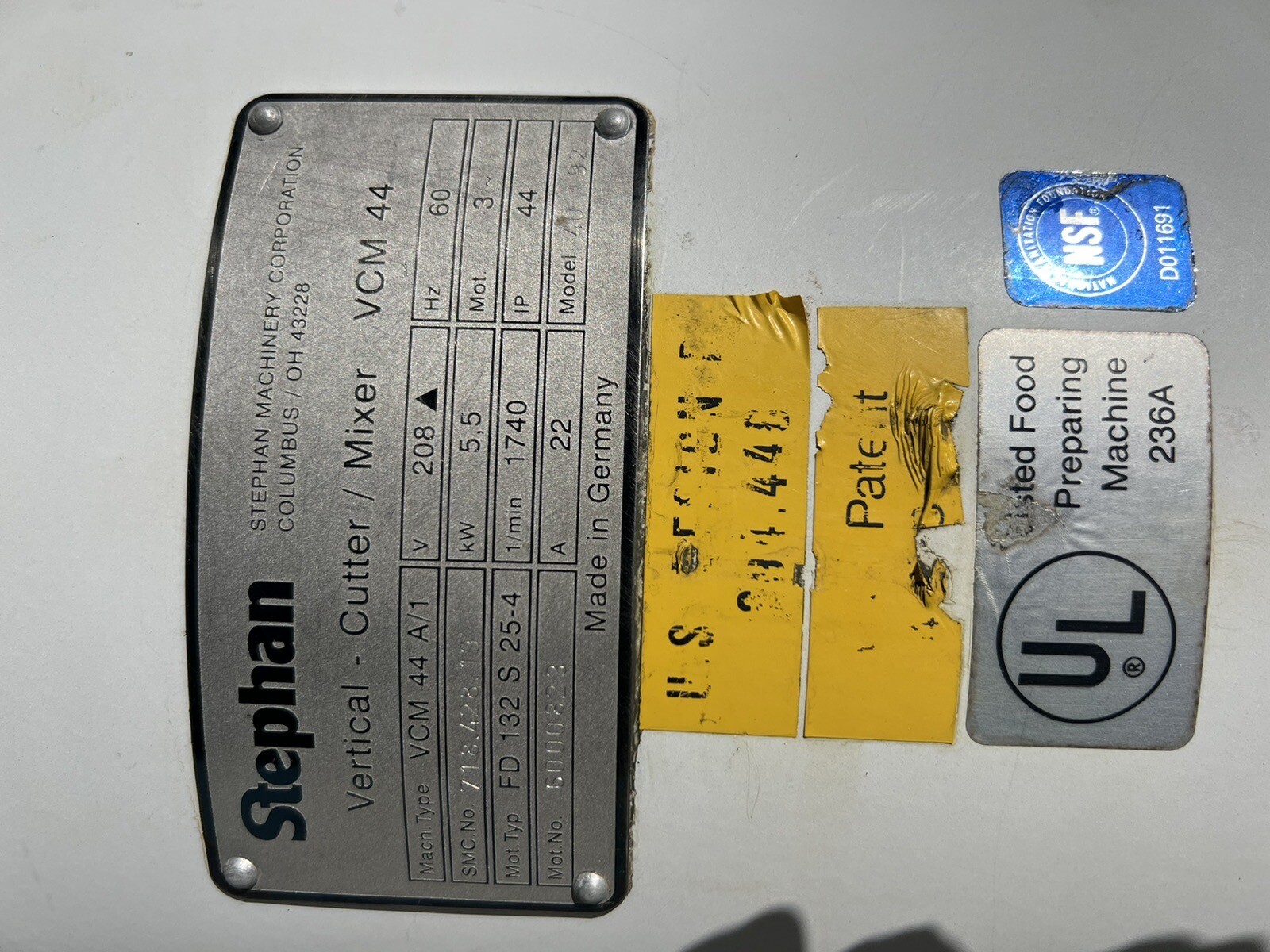 NICE STEPHAN BERKEL VCM 44 VERTICAL CUTTER MIXER WITH NEW STYLE DIGITAL ...