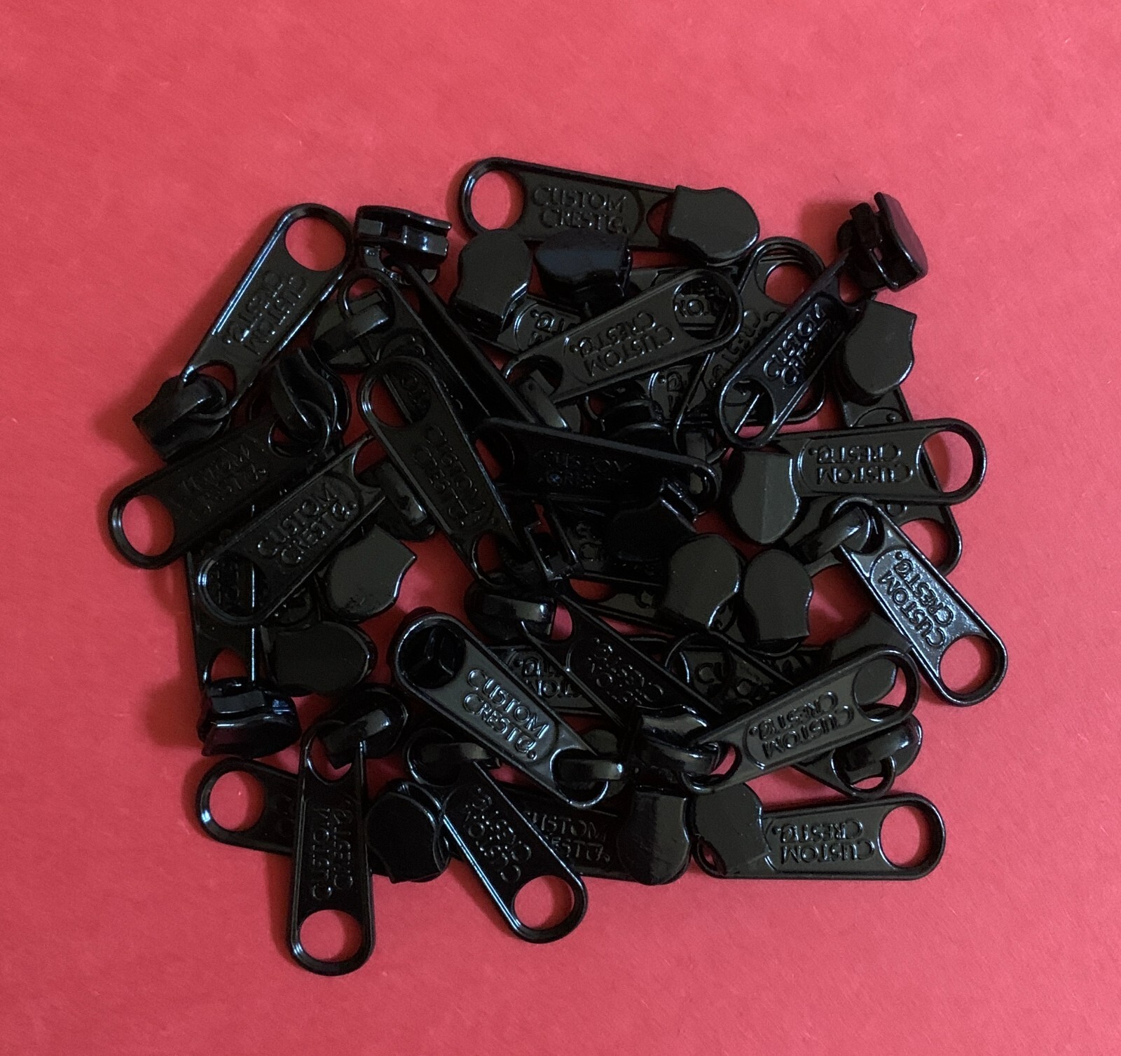 1" YKK Long Zipper Pulls Slide 4.5 CF DFL Black Pack Of 36 | eBay