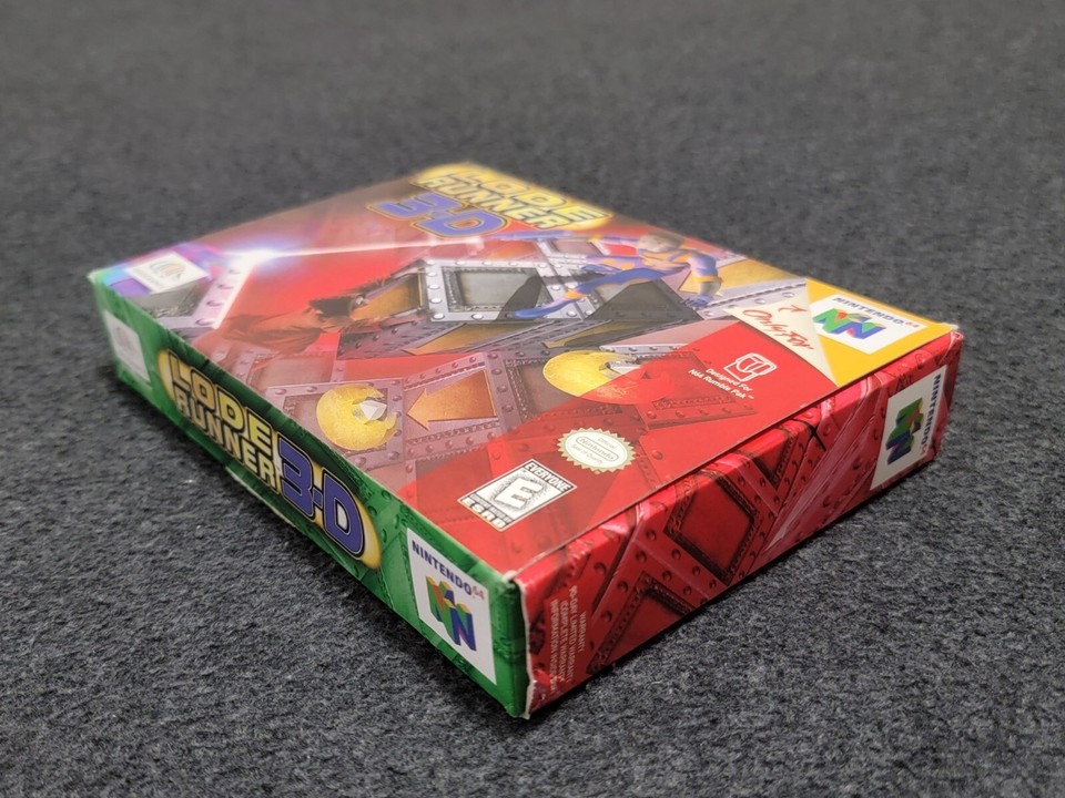 N64 Nintendo 64 LODE RUNNER 3-D CIB Complete Box Game 3D Poster Reg ...