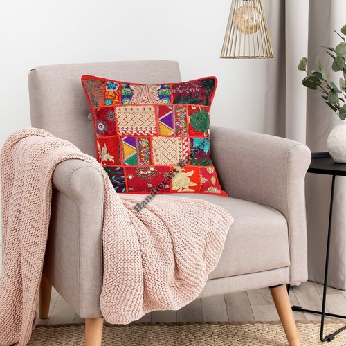 Boho Embroidery Pillow Handmade Patchwork Cushion Cover large Body Rest Sofasham | eBay Australia
