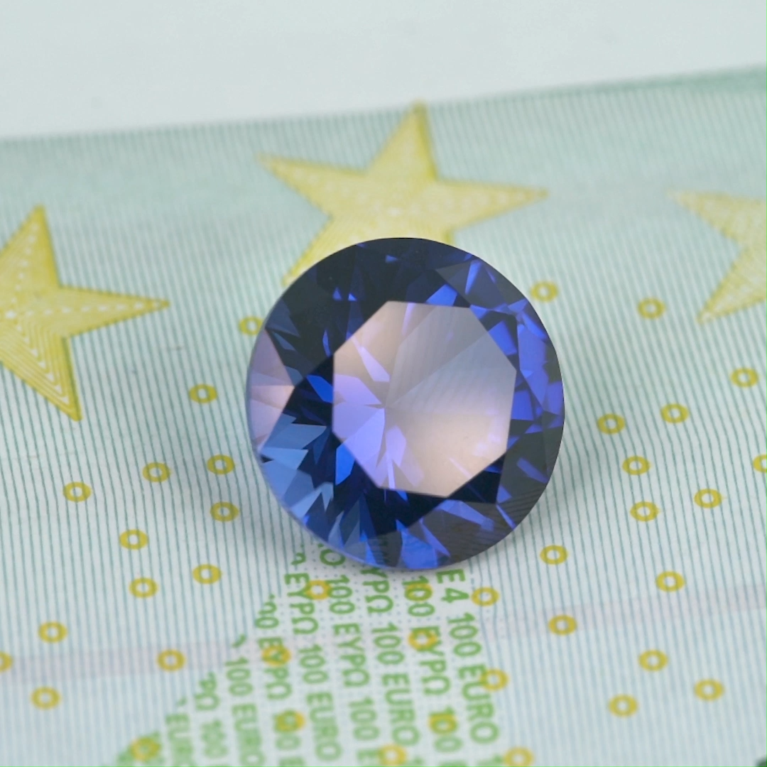 Sapphire Round Cut Authentic Loose Gemstone Noble Blue Corundum Lab ...