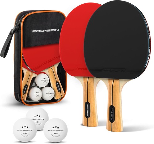 PRO SPIN Ping Pong Paddles - High-Performance Set 2-Player Set ...