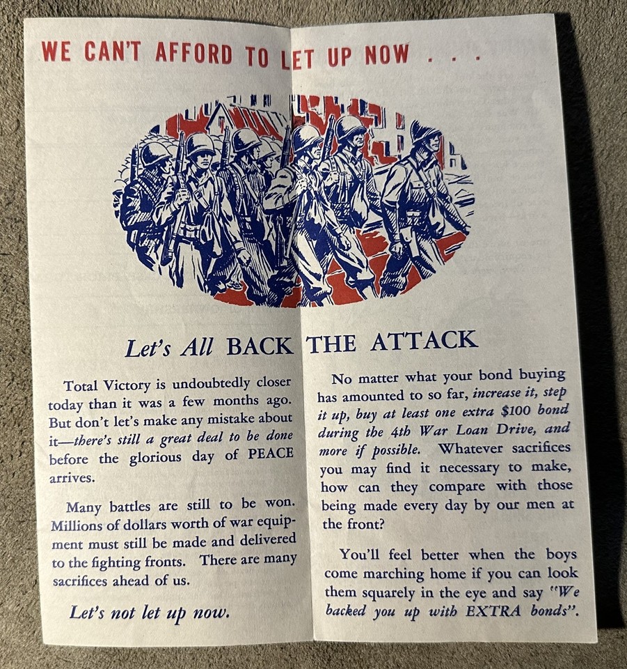 WWII WW2 WAR LOAN PAMPHLETS 1944-1945 HOMEFONT BOND DRIVES | eBay