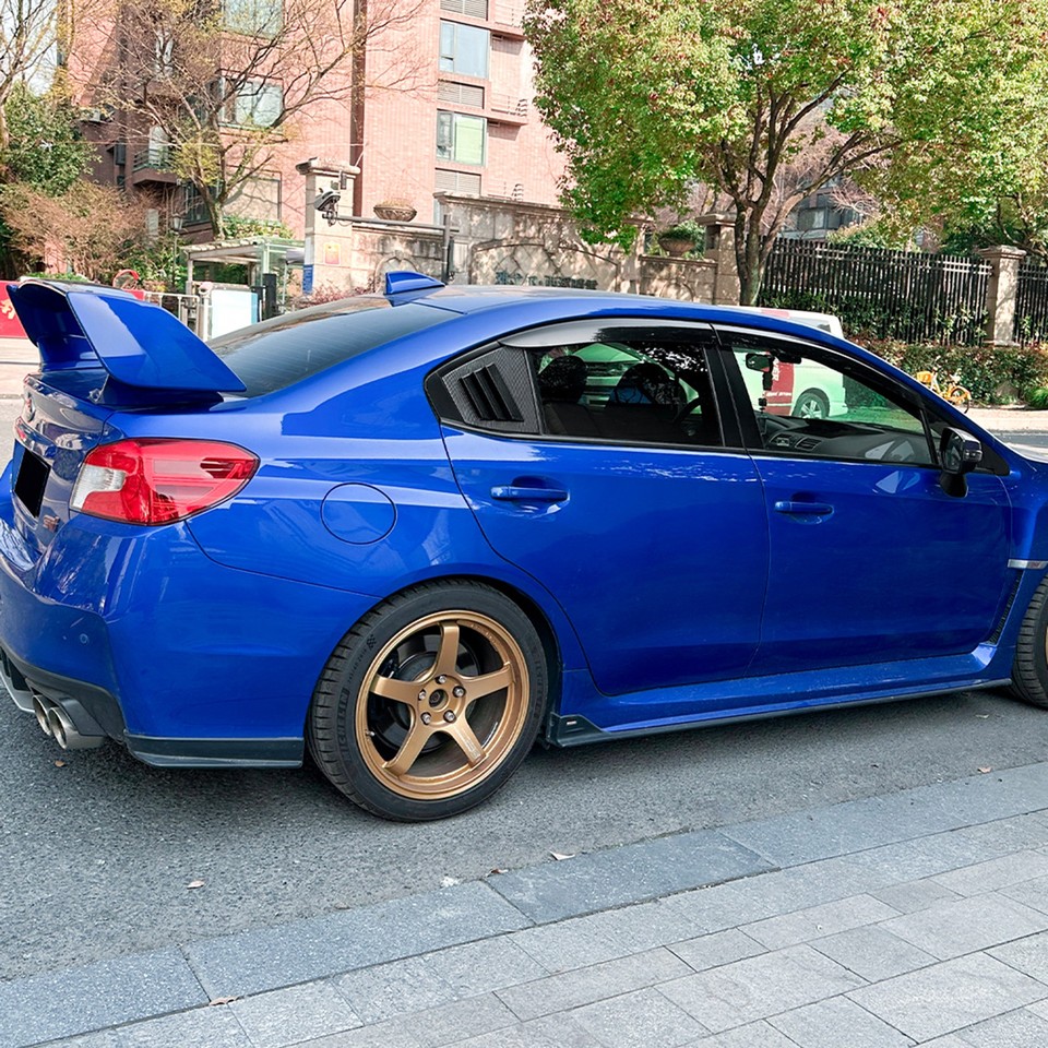 Carbon Look Rear Side Window Louver Shutter Cover For Subaru WRX STI VA ...