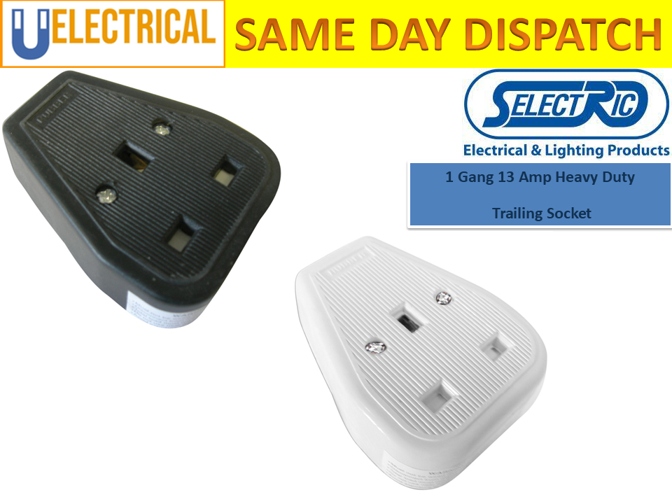 1, 2 Gang 13 Amp Heavy Duty & Light Trailing Socket – Unswitched | eBay UK