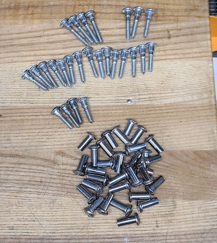 50 Pc. One Way Tamper Proof Binding Post Screws Barrel Steel Chrome ...